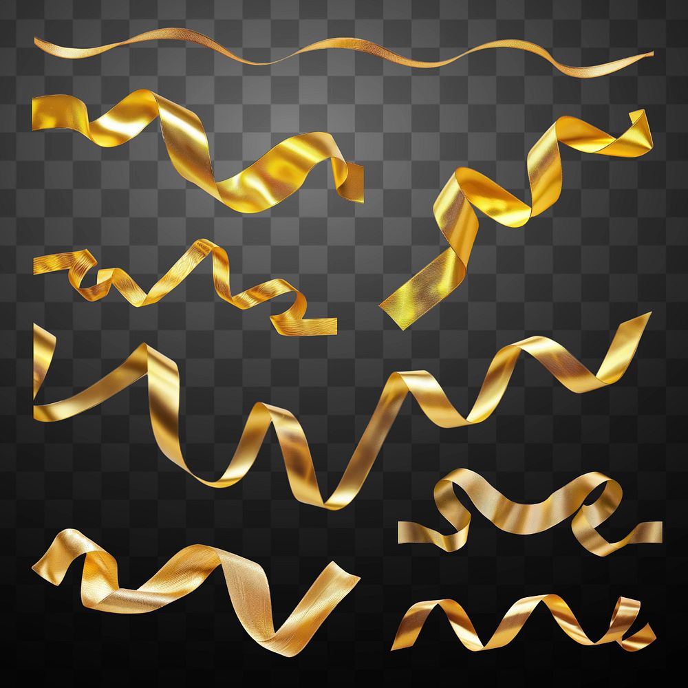 Gold ribbon, editable design element | Premium Editable Design - rawpixel