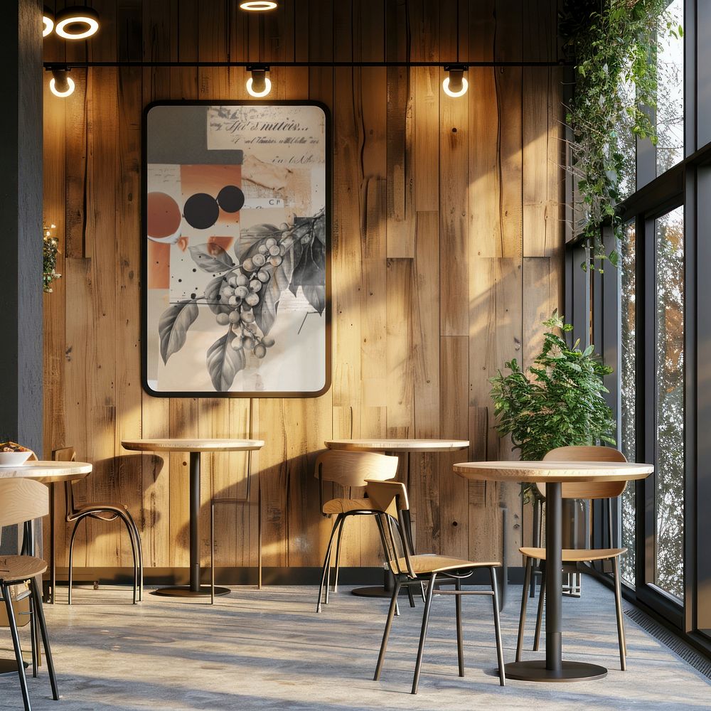 Editable cafe frame mockup | Premium Mockup Generator - rawpixel