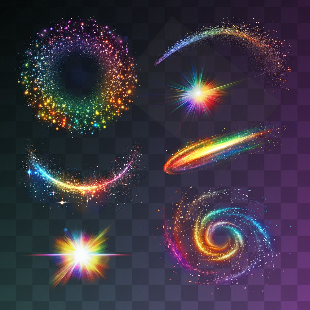 Rainbow sparkle light effect design | Premium Editable Design - rawpixel