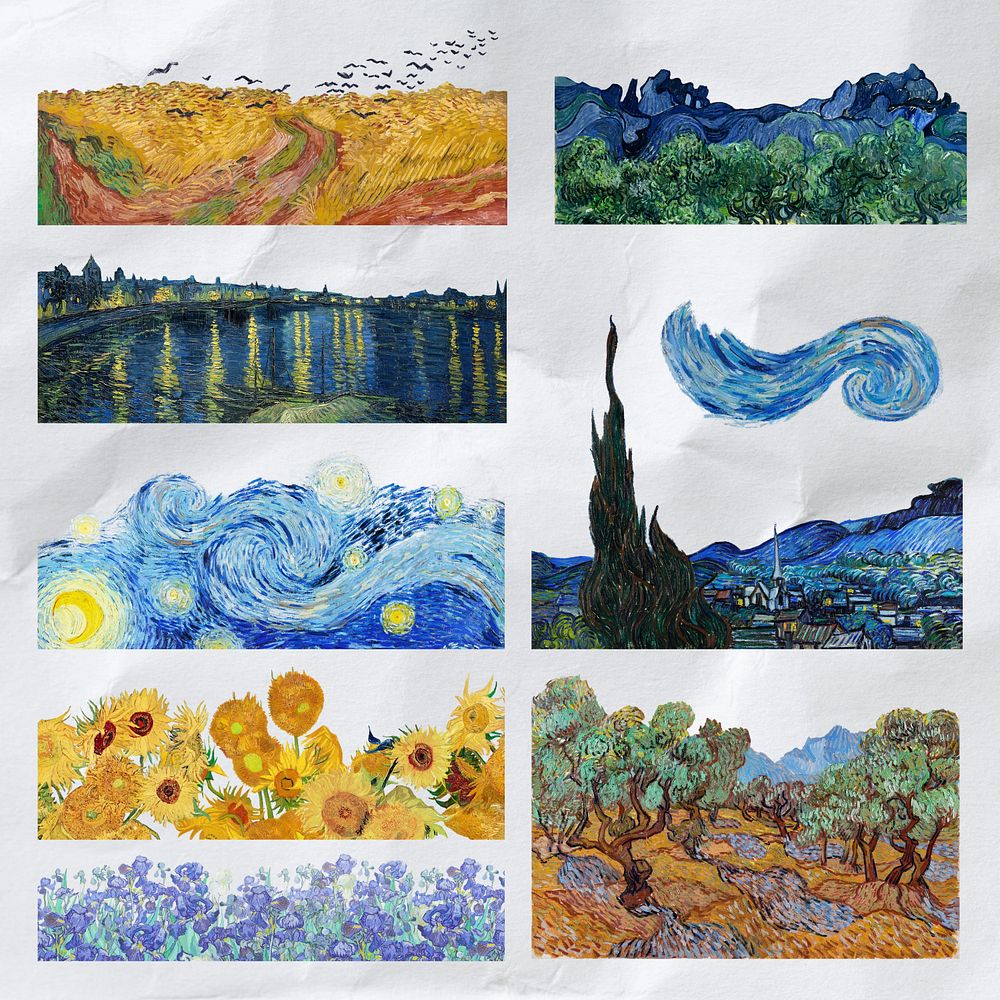 Van Gogh border design element | Premium Editable Design - rawpixel