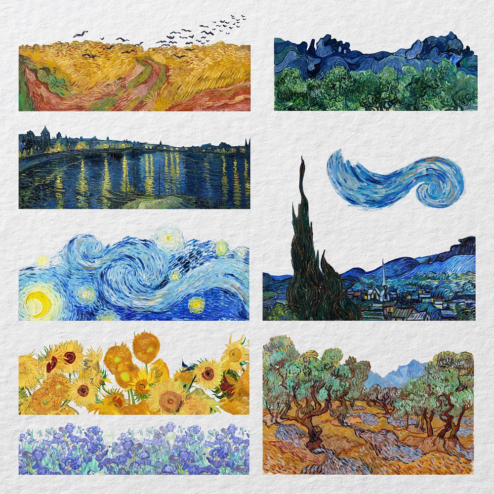 Van Gogh border design element | Premium Editable Design - rawpixel