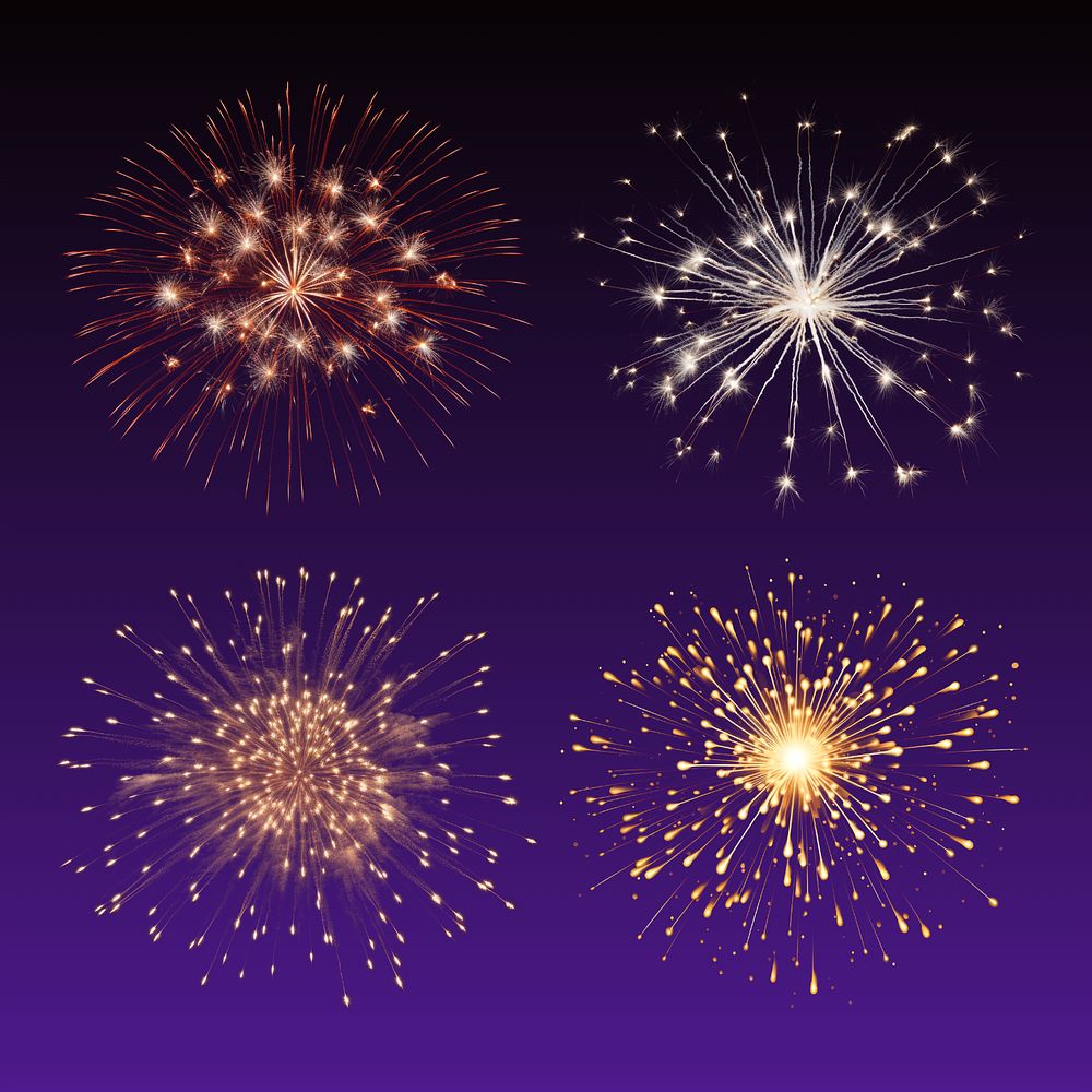 Firework celebration design element set, | Premium Editable Design ...