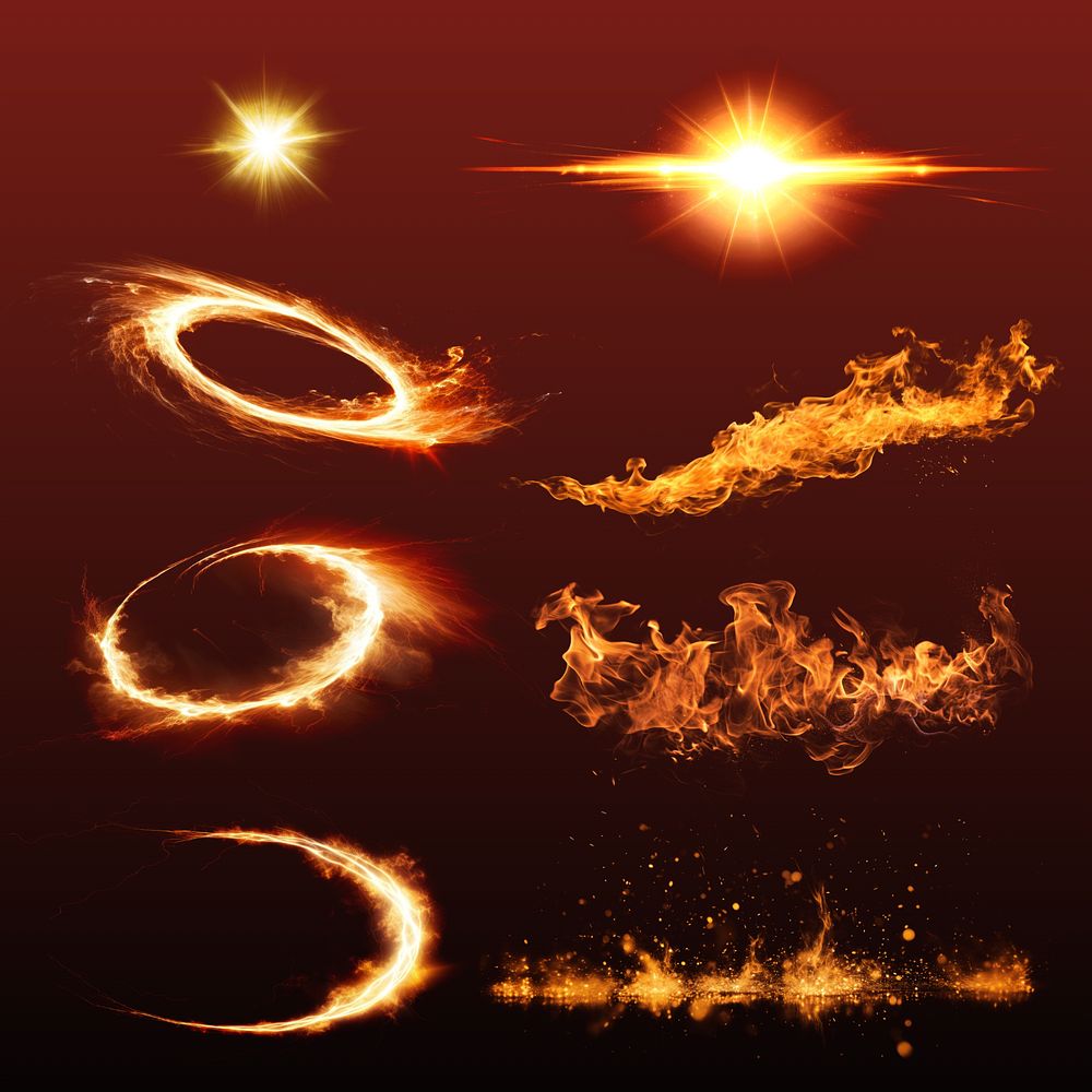 Flame design element set, editable | Premium Editable Design - rawpixel