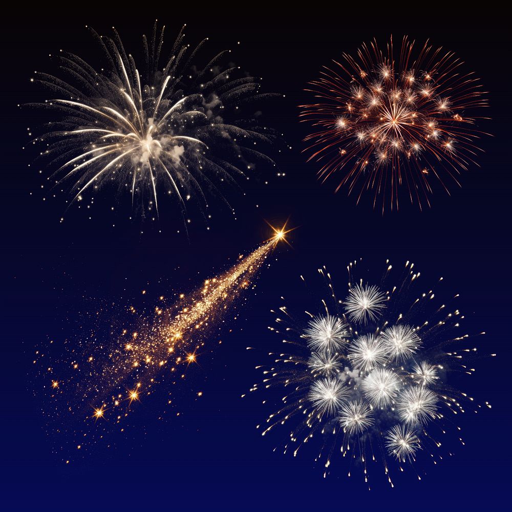 Firework celebration design element set, | Premium Editable Design ...