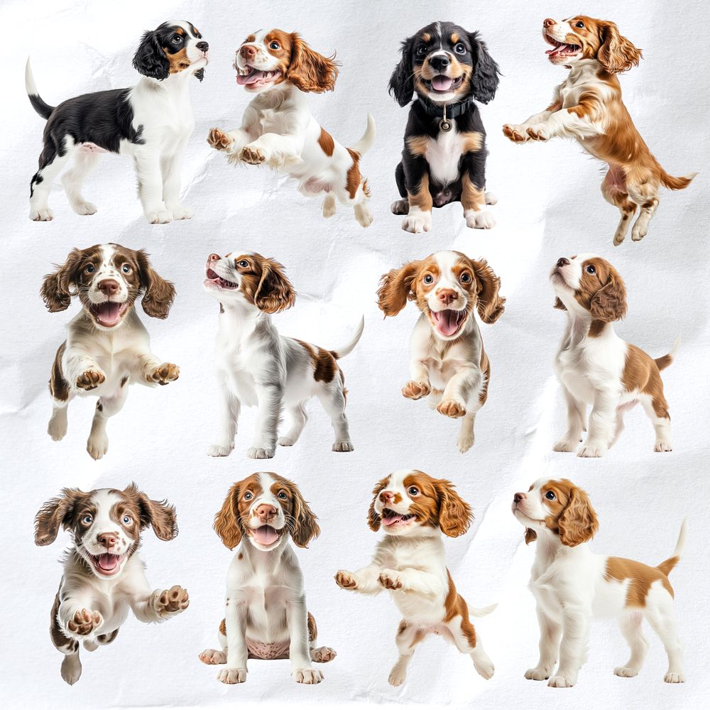 Spaniel puppy dog design element | Premium Editable Design - rawpixel