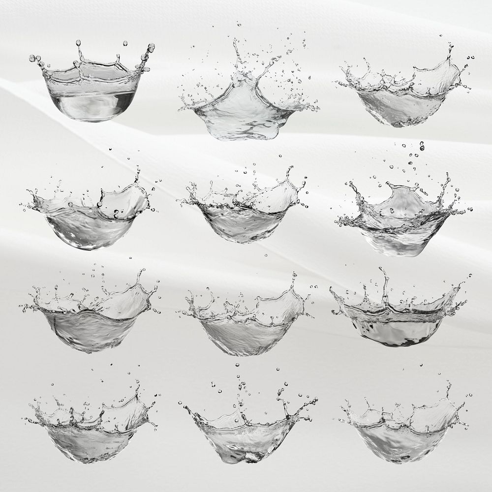 Water splash design element set, | Premium Editable Design - rawpixel