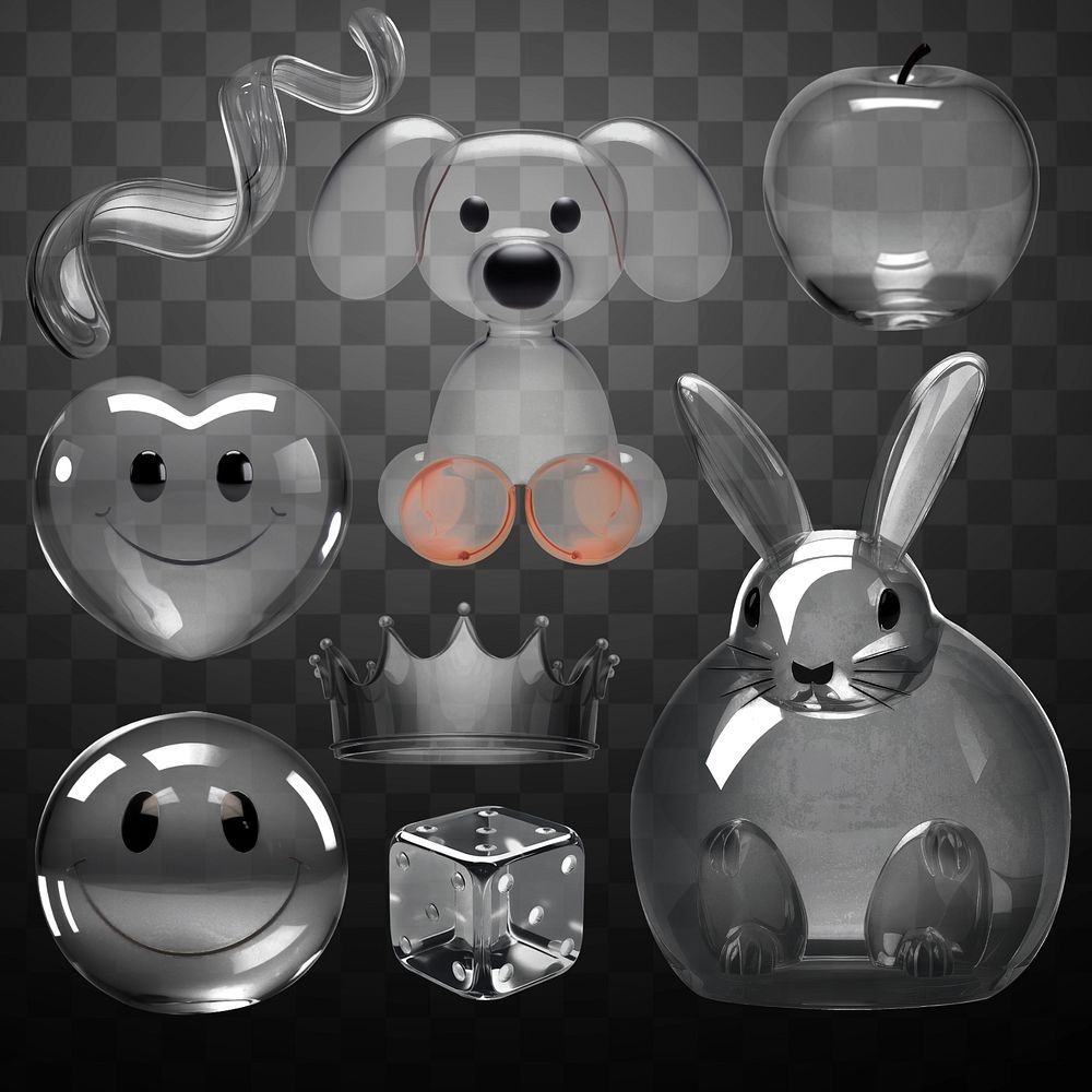 3D glass shape design element | Premium Editable Design - rawpixel