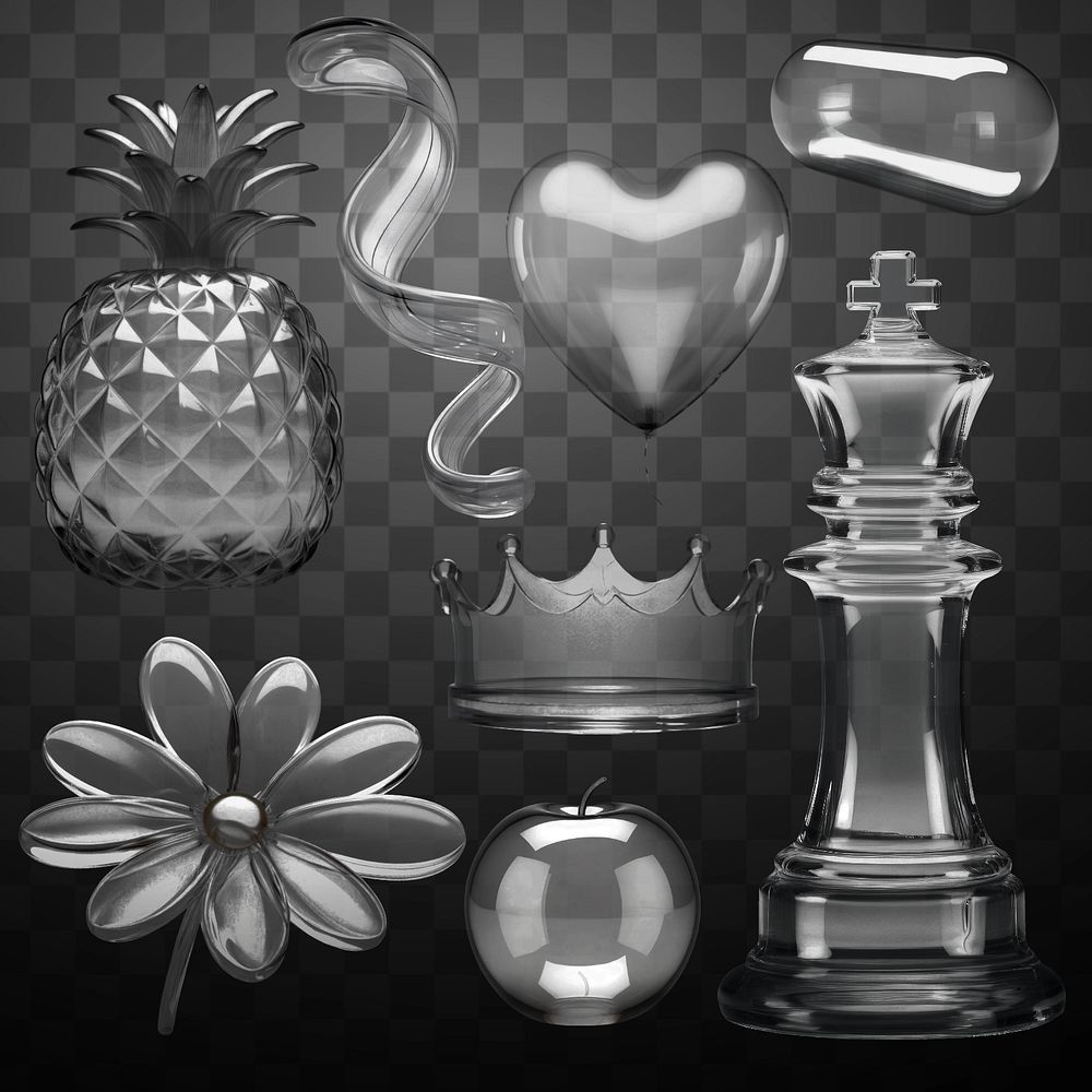 3D glass shape design element | Premium Editable Design - rawpixel