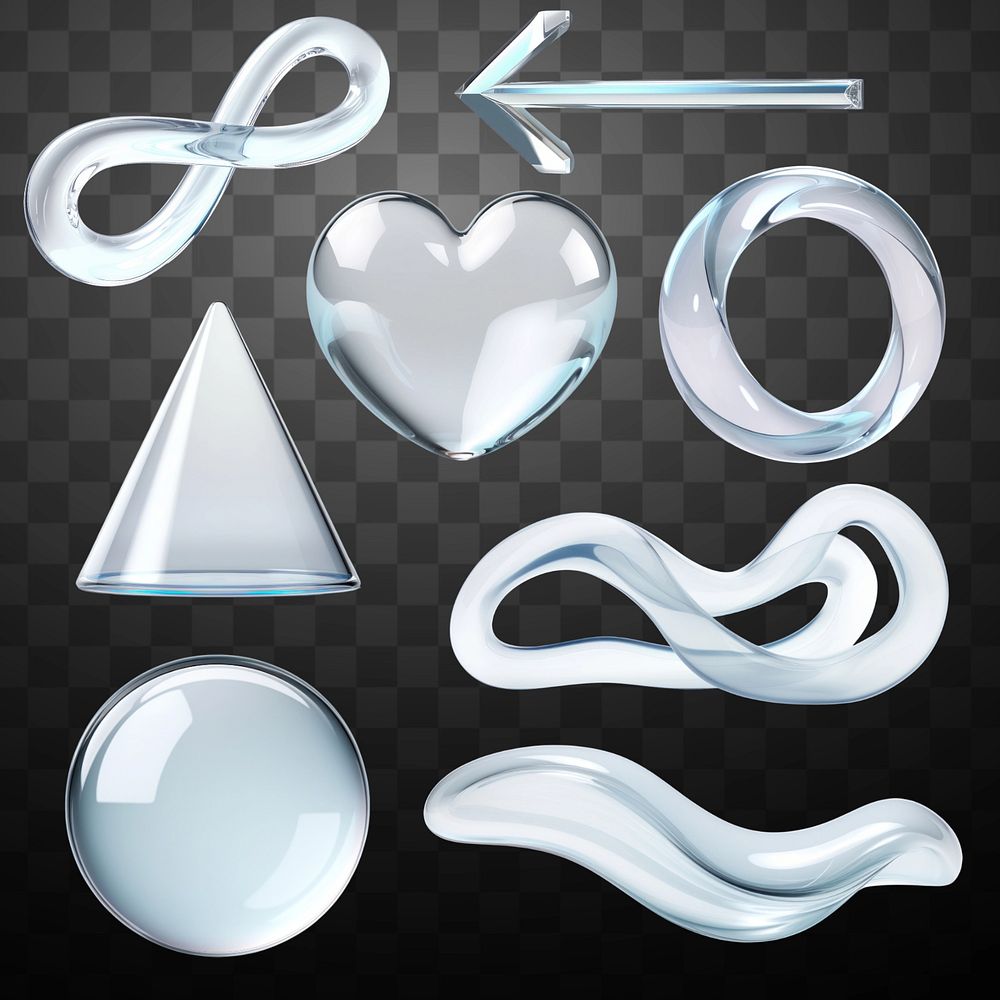 3D glass shape design element | Premium Editable Design - rawpixel