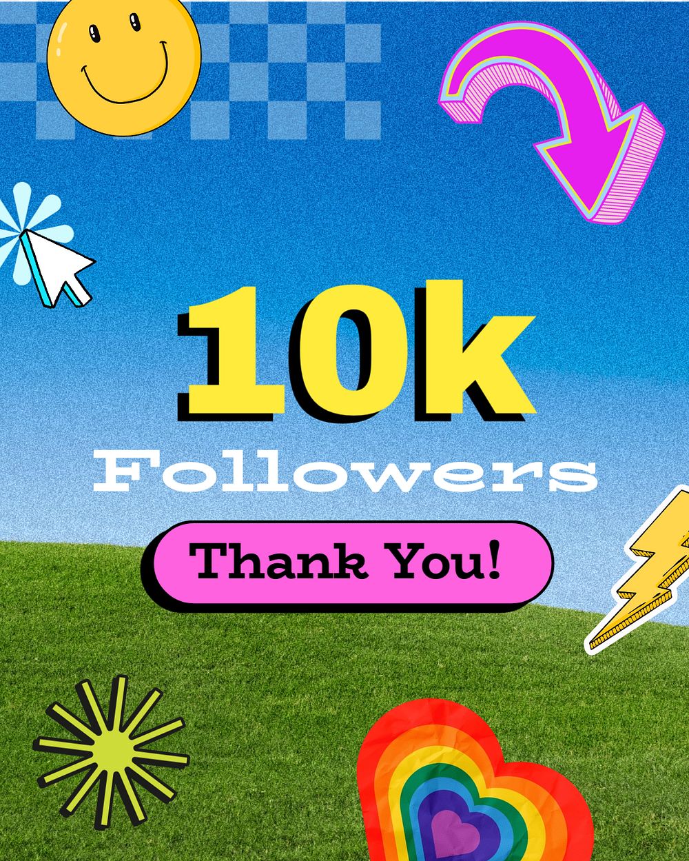 100k followers Instagram post template, | Premium Editable Template ...