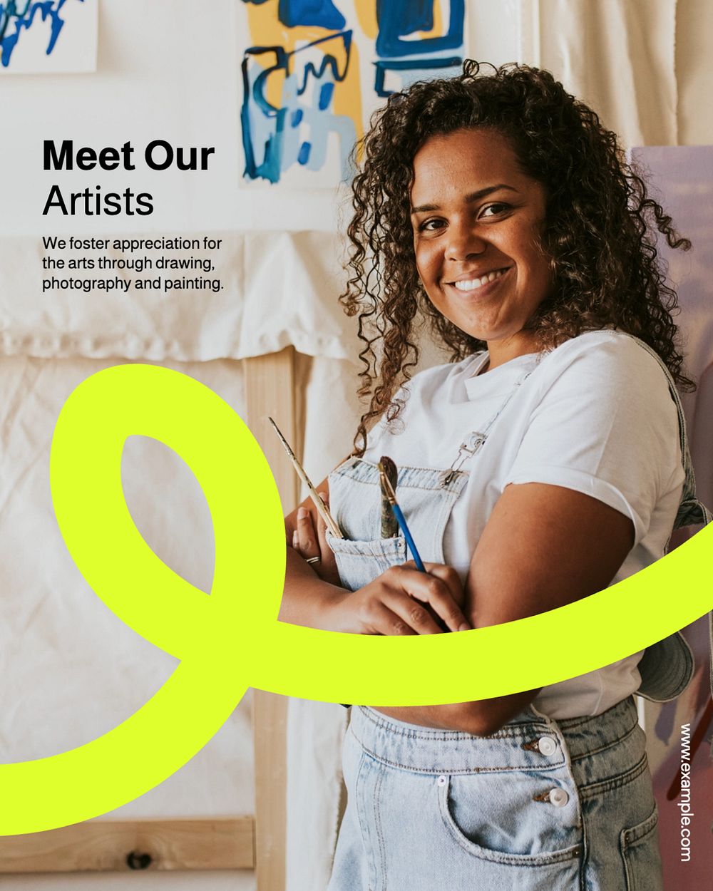 Meet our artists Instagram post | Premium Editable Template - rawpixel