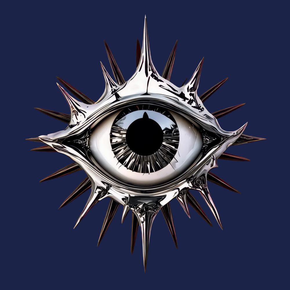 Futuristic metallic spiked eye animation | Free Transparent Video ...