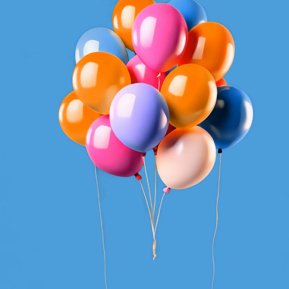 Colorful balloons sky animated overlay | Premium Transparent Video ...