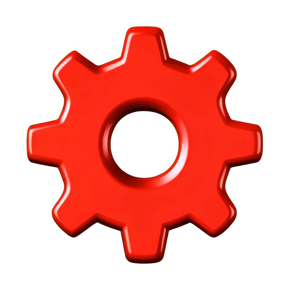 Red shiny 3d gear animation | Free Transparent Video - rawpixel