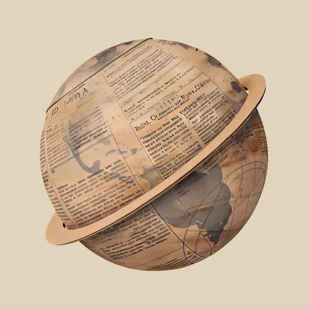 Vintage newspaper planet collage animation | Free Transparent Video ...