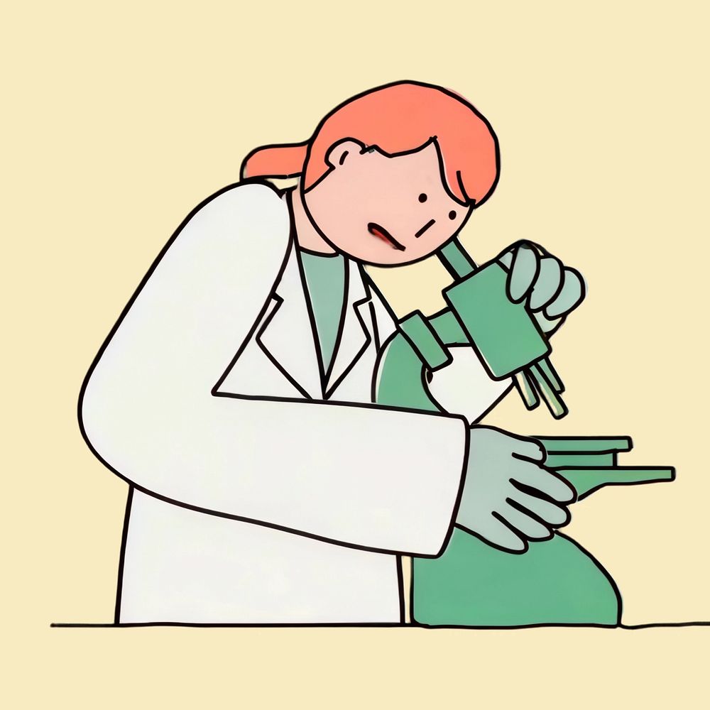 Cartoon scientist using microscope animation | Free Transparent Video ...