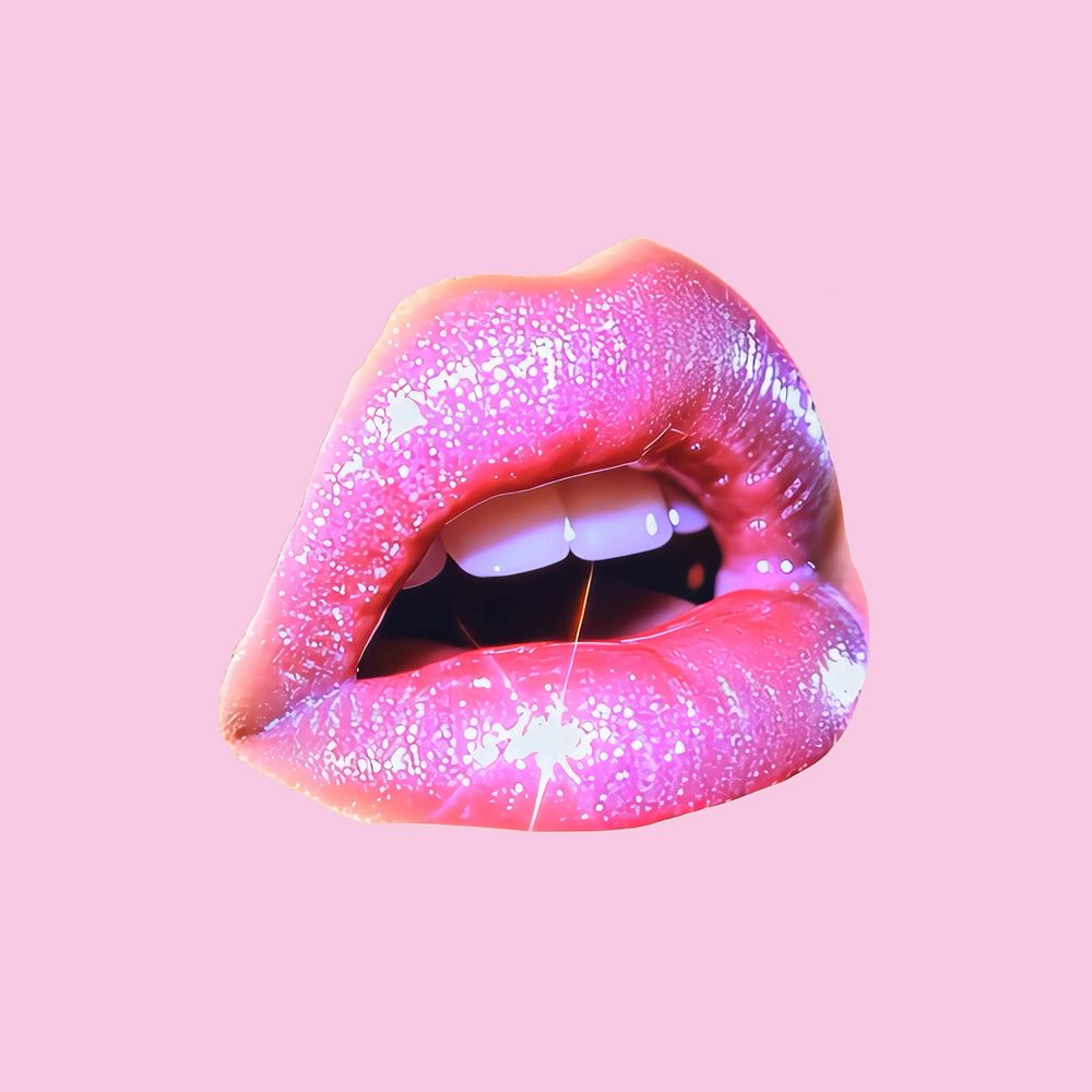 Glossy lips sparkle glamorously animation | Free Transparent Video ...