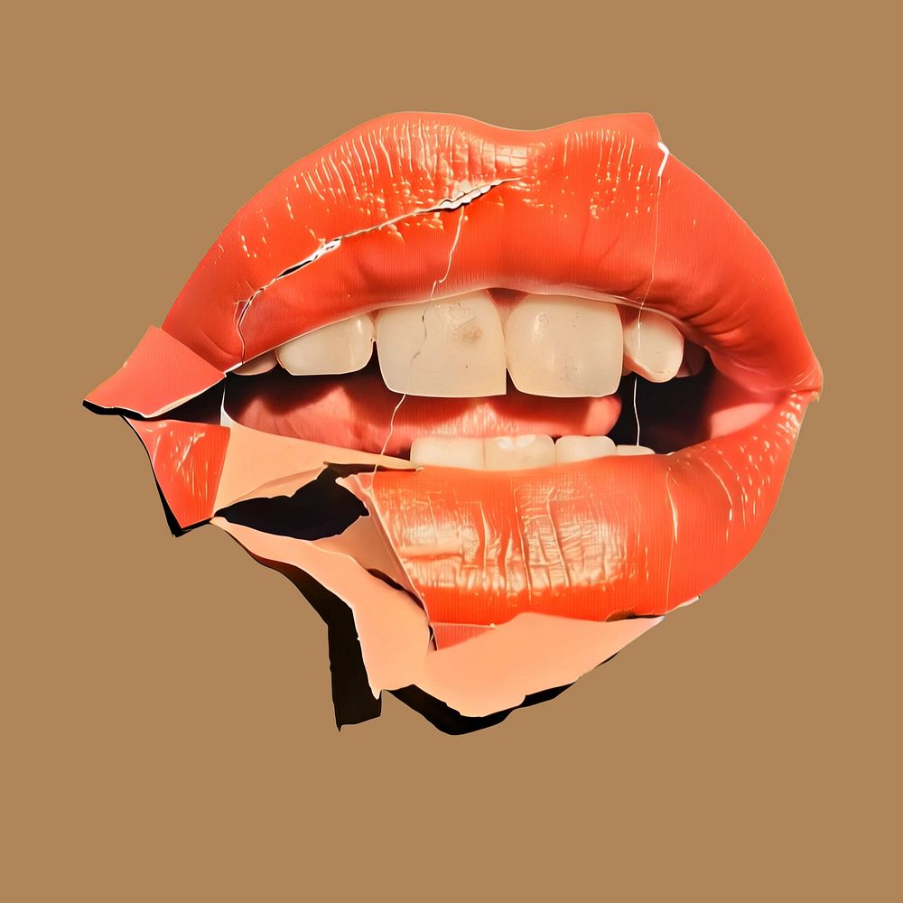 Lips ripped paper animation isolated | Free Transparent Video - rawpixel