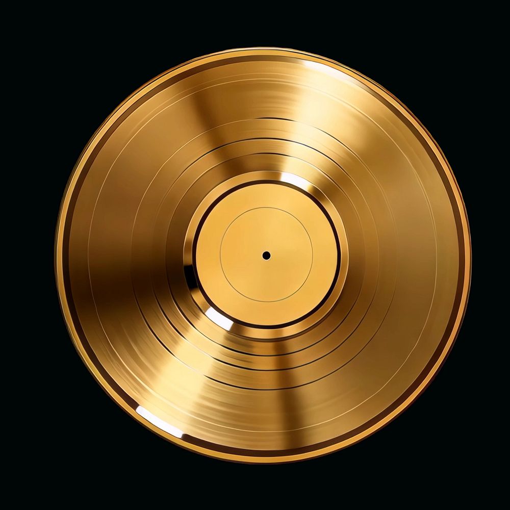 Golden vinyl record animation isolated | Free Transparent Video - rawpixel