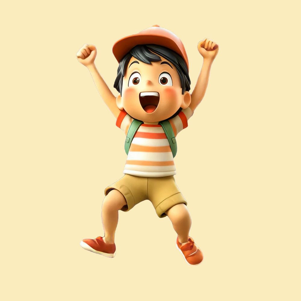 Joyful child jumping excitement animation | Free Transparent Video ...