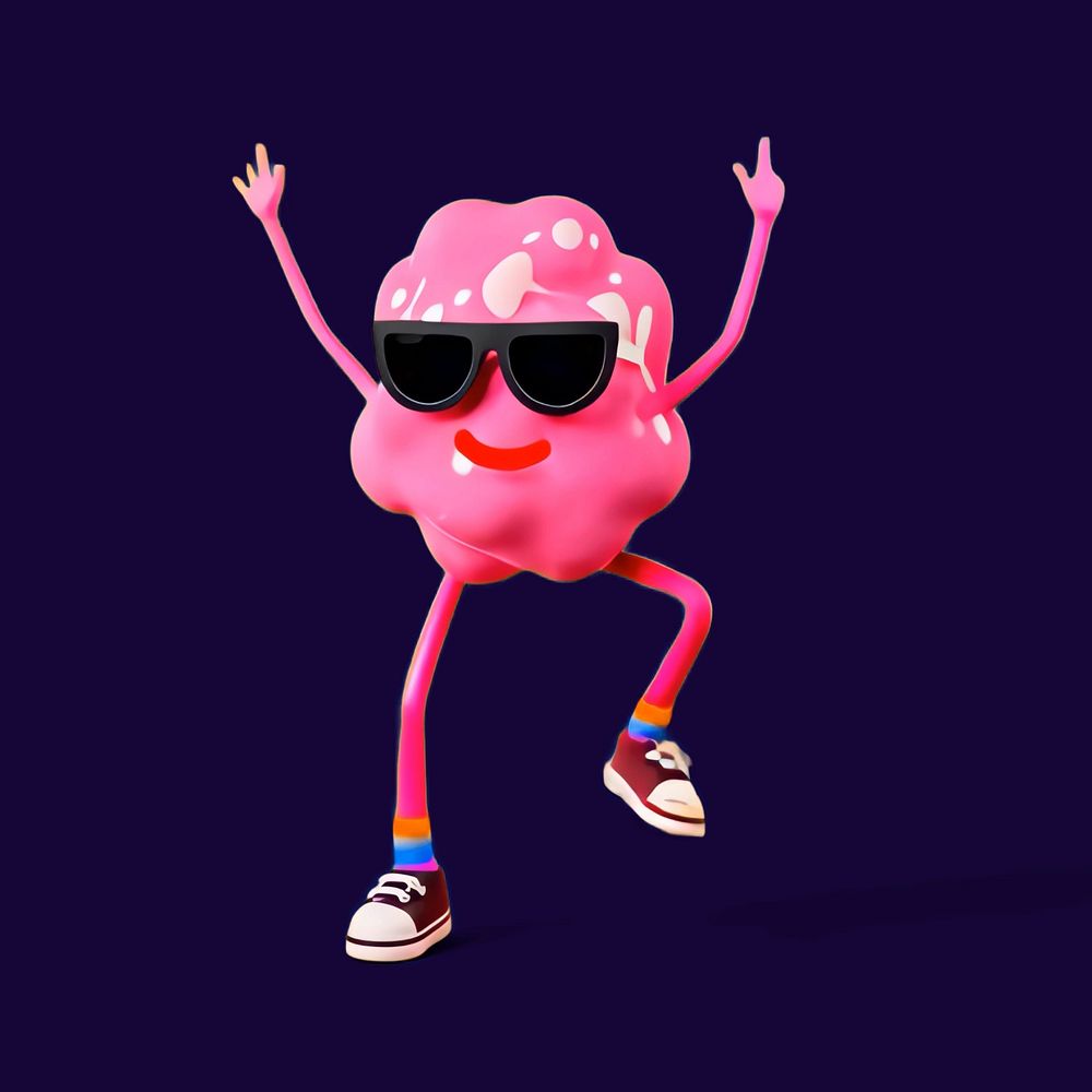Happy dancing pink character animation | Free Transparent Video - rawpixel