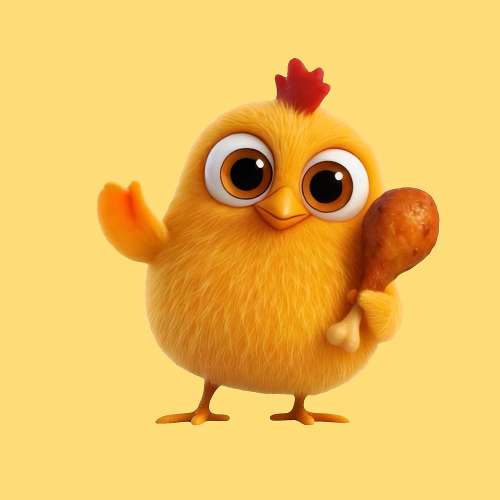 Cute cartoon chicken character animation | Free Transparent Video ...
