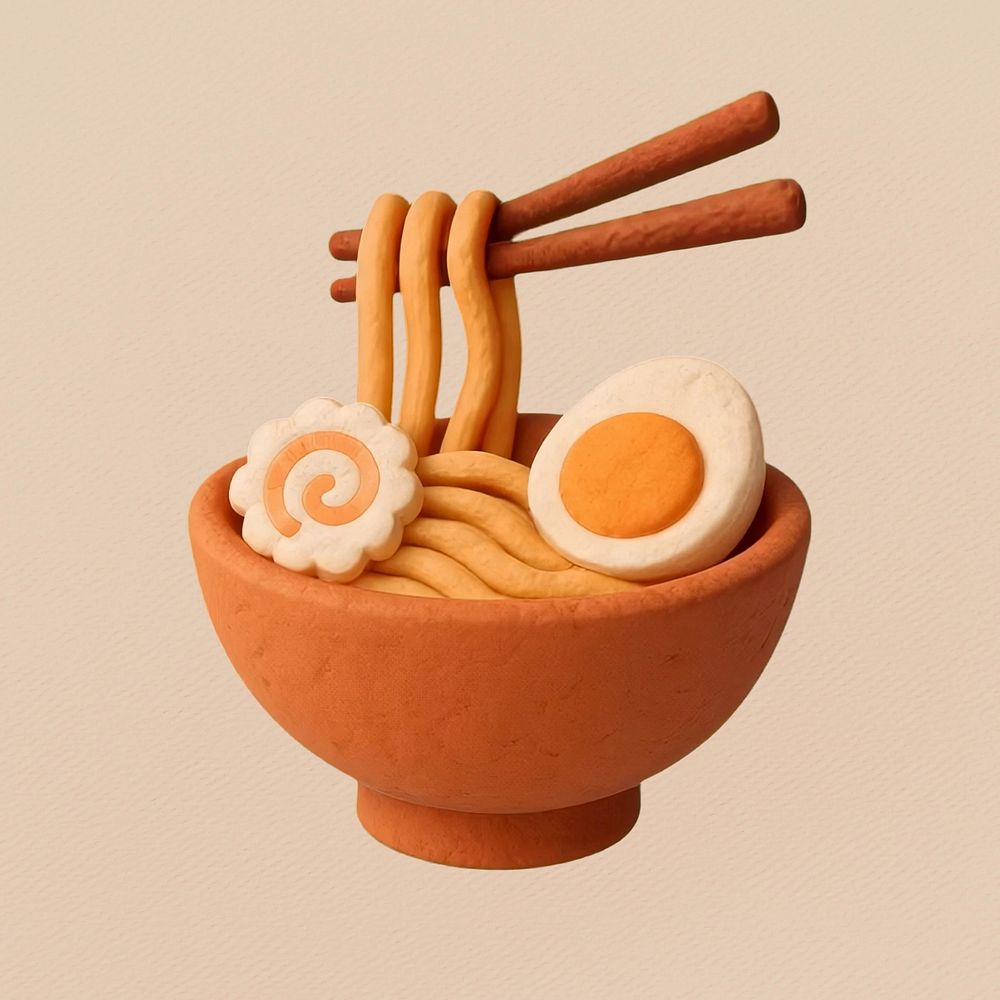 Clay ramen bowl animation isolated | Free Transparent Video - rawpixel