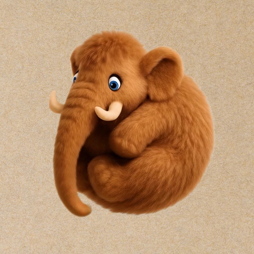Cute fluffy cartoon mammoth animation | Free Transparent Video - rawpixel