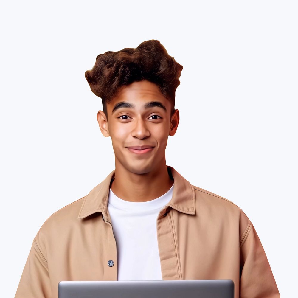 Smiling young man laptop animation | Free Transparent Video - rawpixel