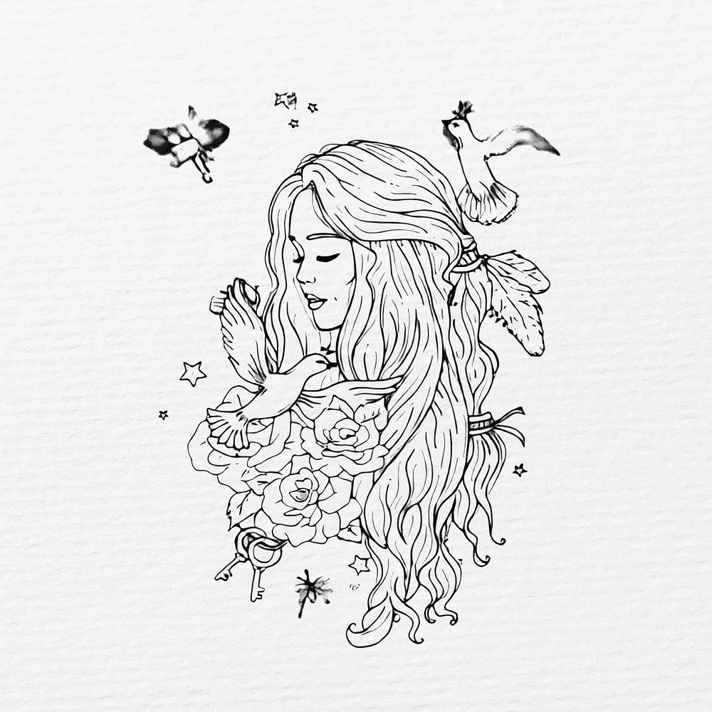 Whimsical nature-inspired line art animation | Free Transparent Video ...