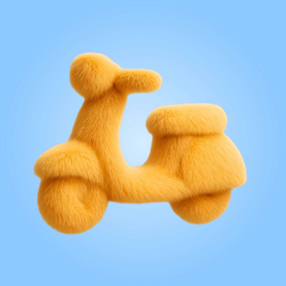 Furry orange scooter animation isolated | Free Transparent Video - rawpixel