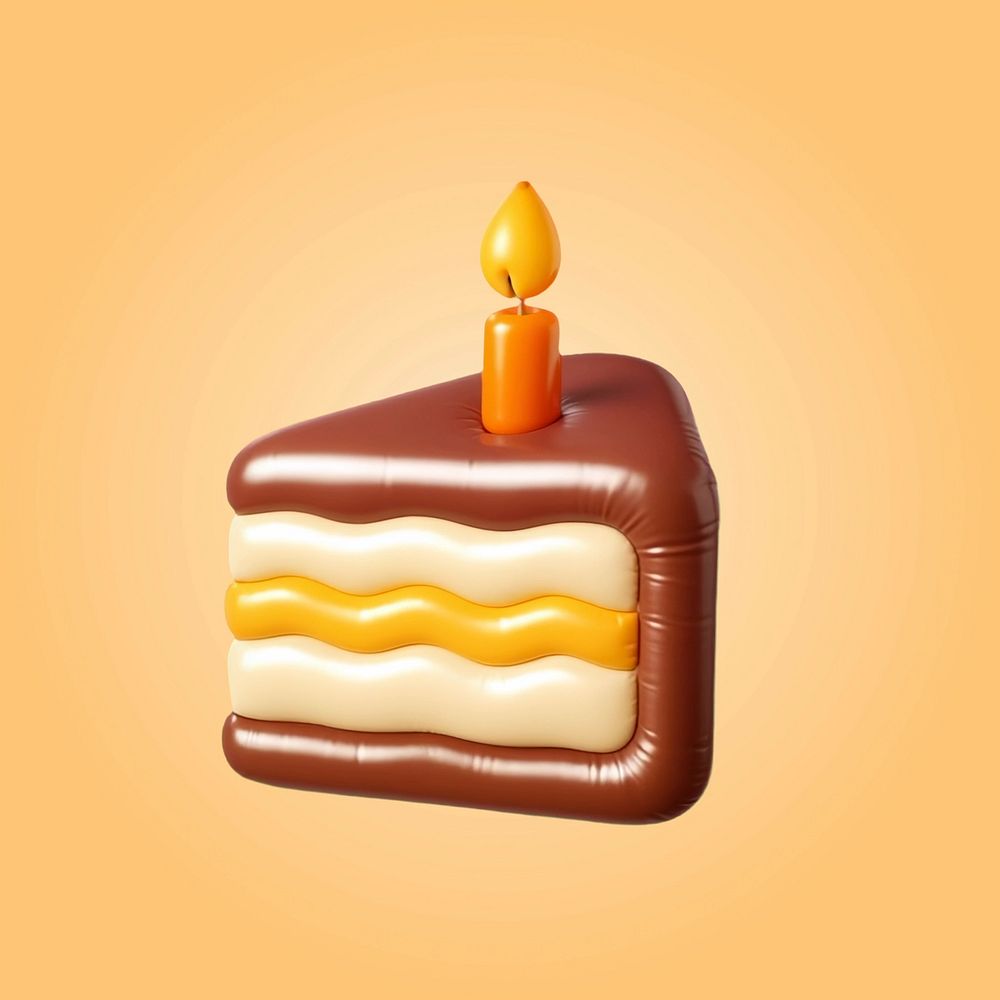 Playful inflatable cake slice animation | Free Transparent Video - rawpixel
