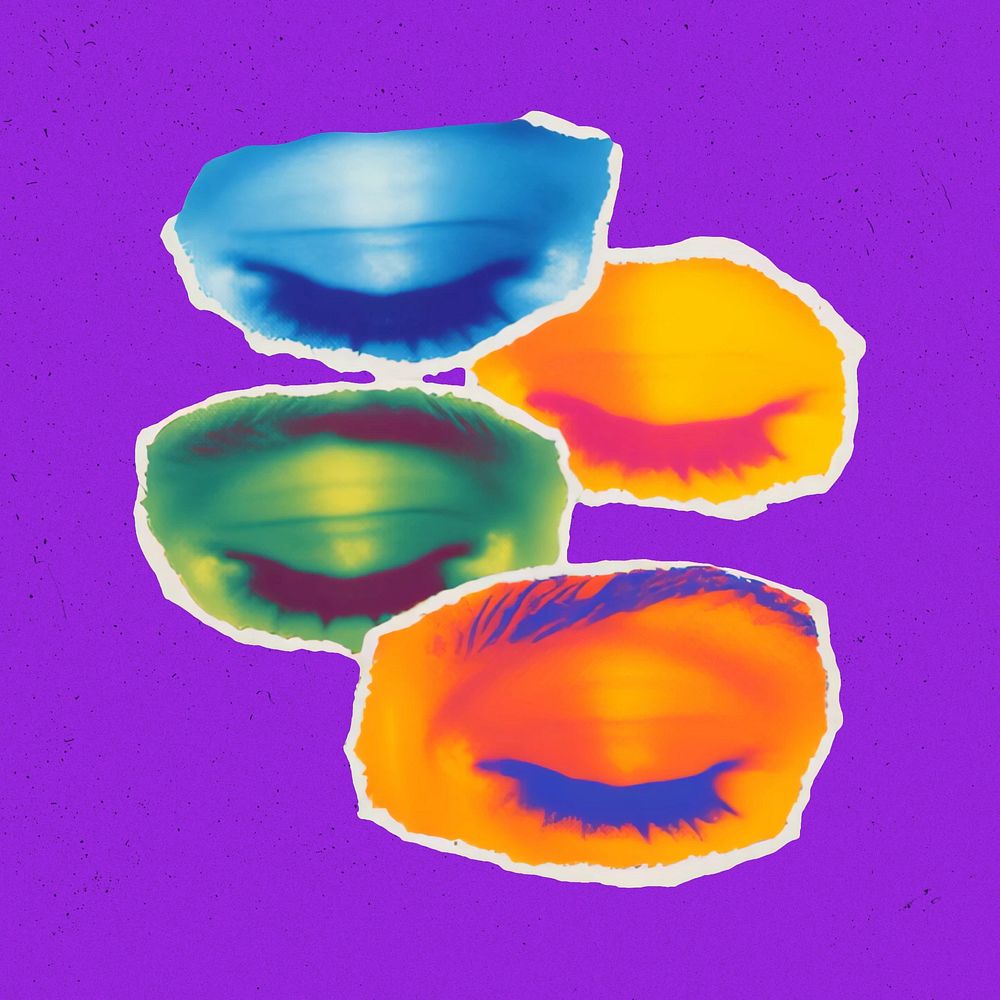 Vibrant abstract eye collage animation | Free Transparent Video - rawpixel