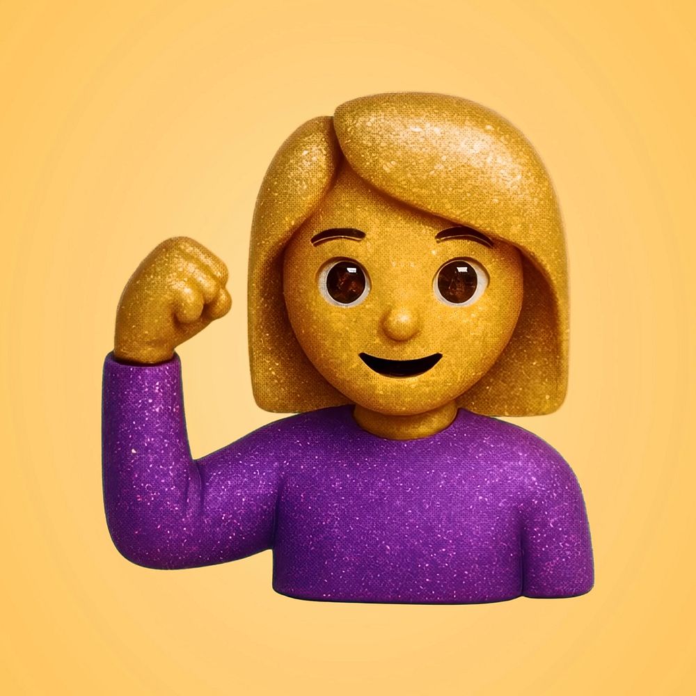 Empowered glitter emoji character animation | Free Transparent Video ...