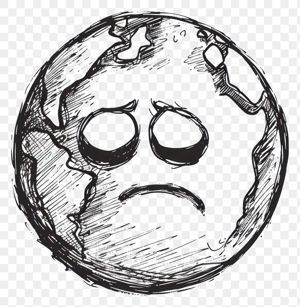 PNG Sad earth emoji drawing | Free PNG - rawpixel