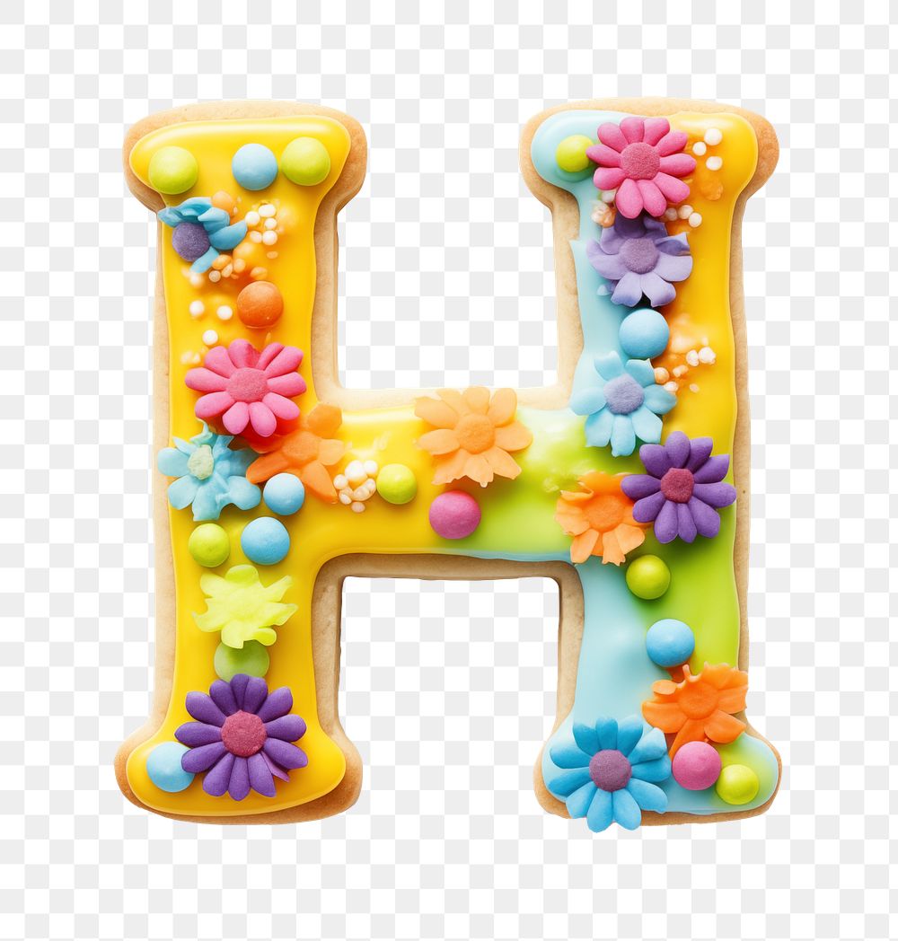 Letter H png cookie art | Free PNG - rawpixel