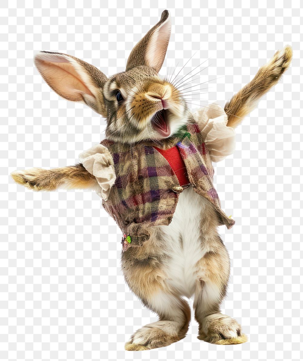 PNG Happy smiling dancing rabbit | Free PNG - rawpixel