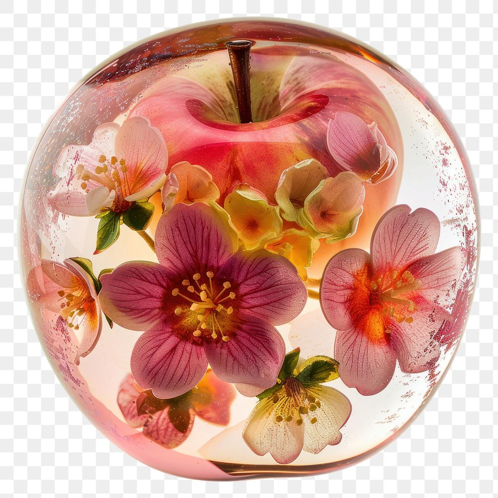 PNG Flower resin apple shaped | Free PNG - rawpixel