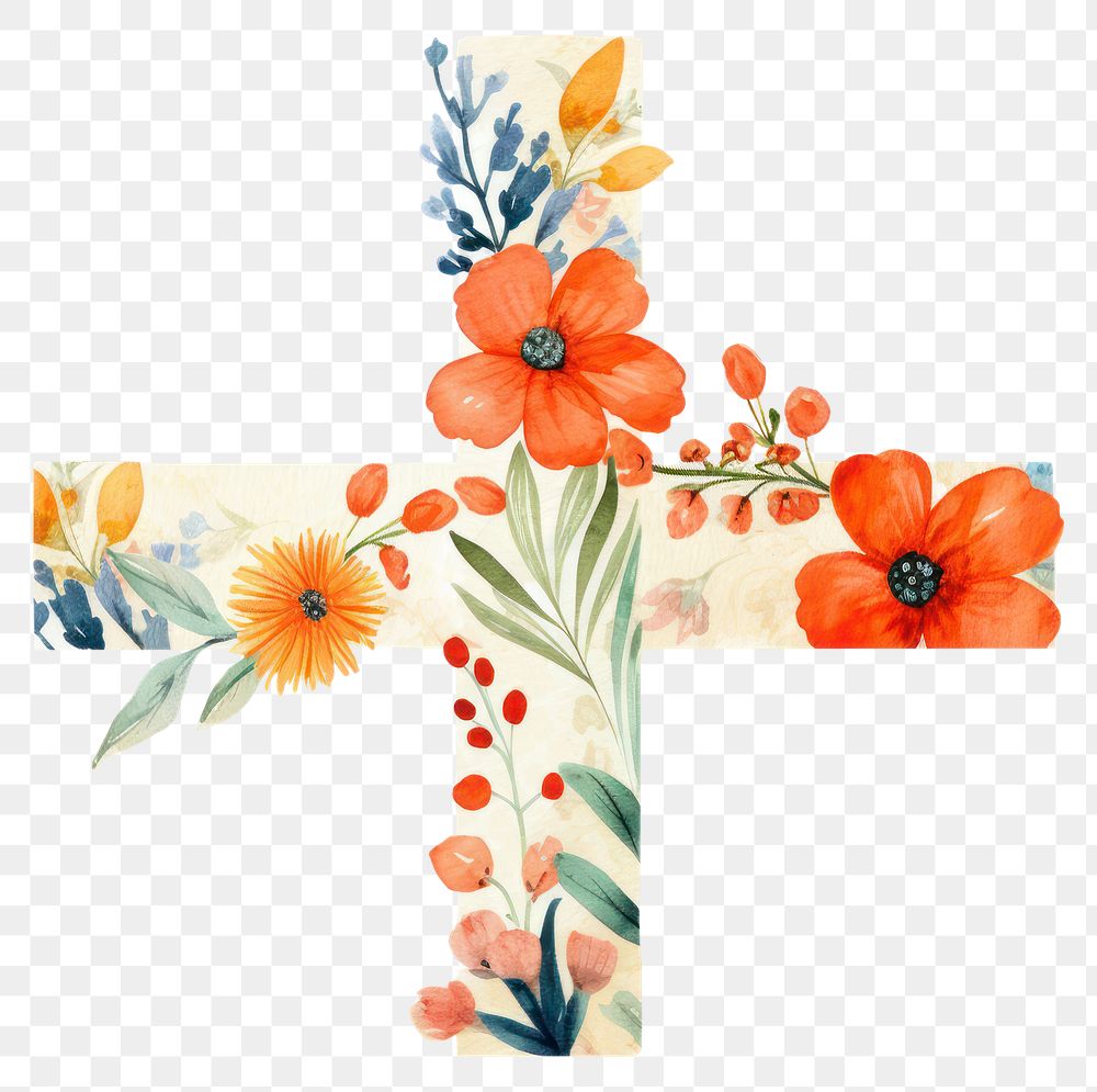 PNG Floral plus sign graphics | Free PNG - rawpixel