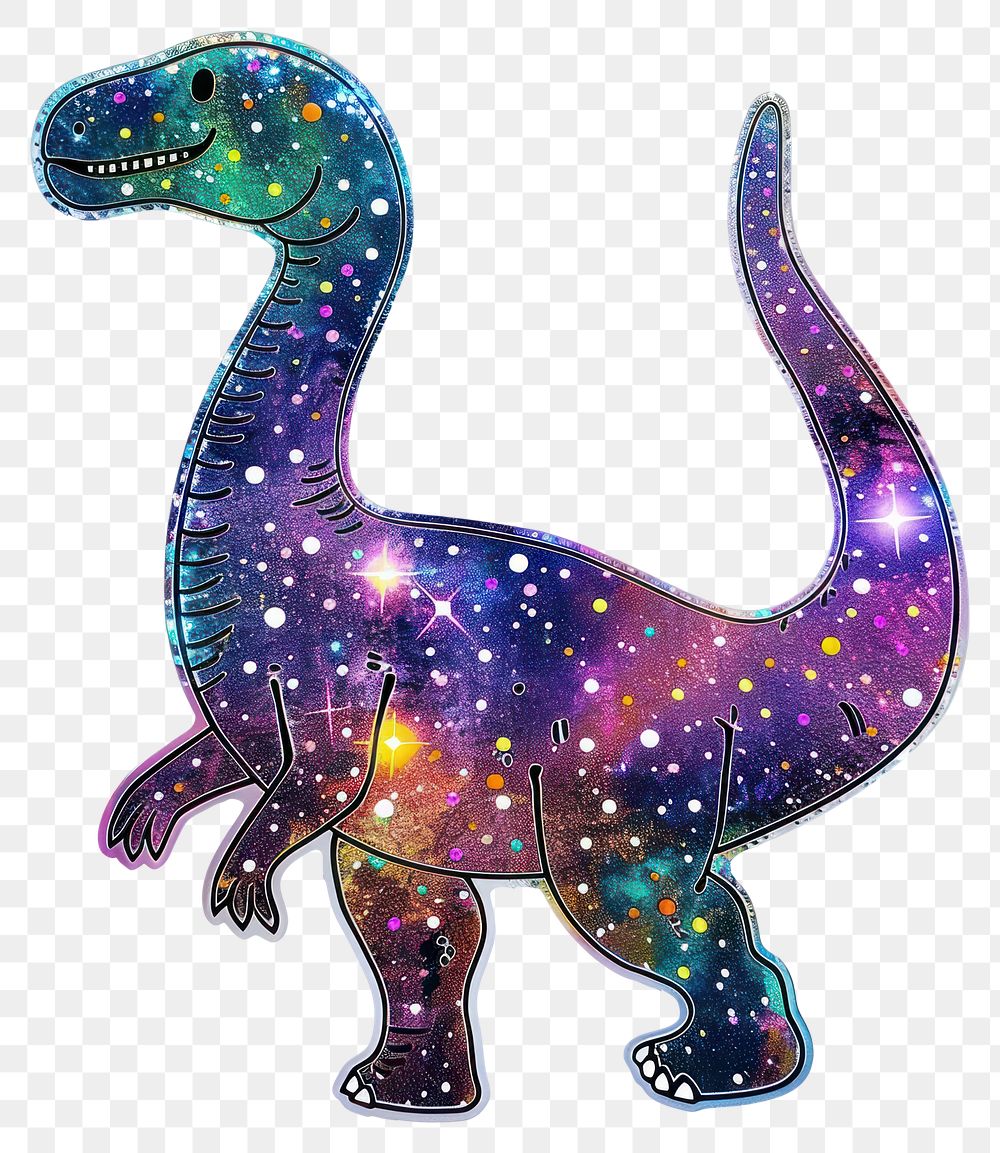 PNG Glitter dinosaur flat sticker | Free PNG - rawpixel