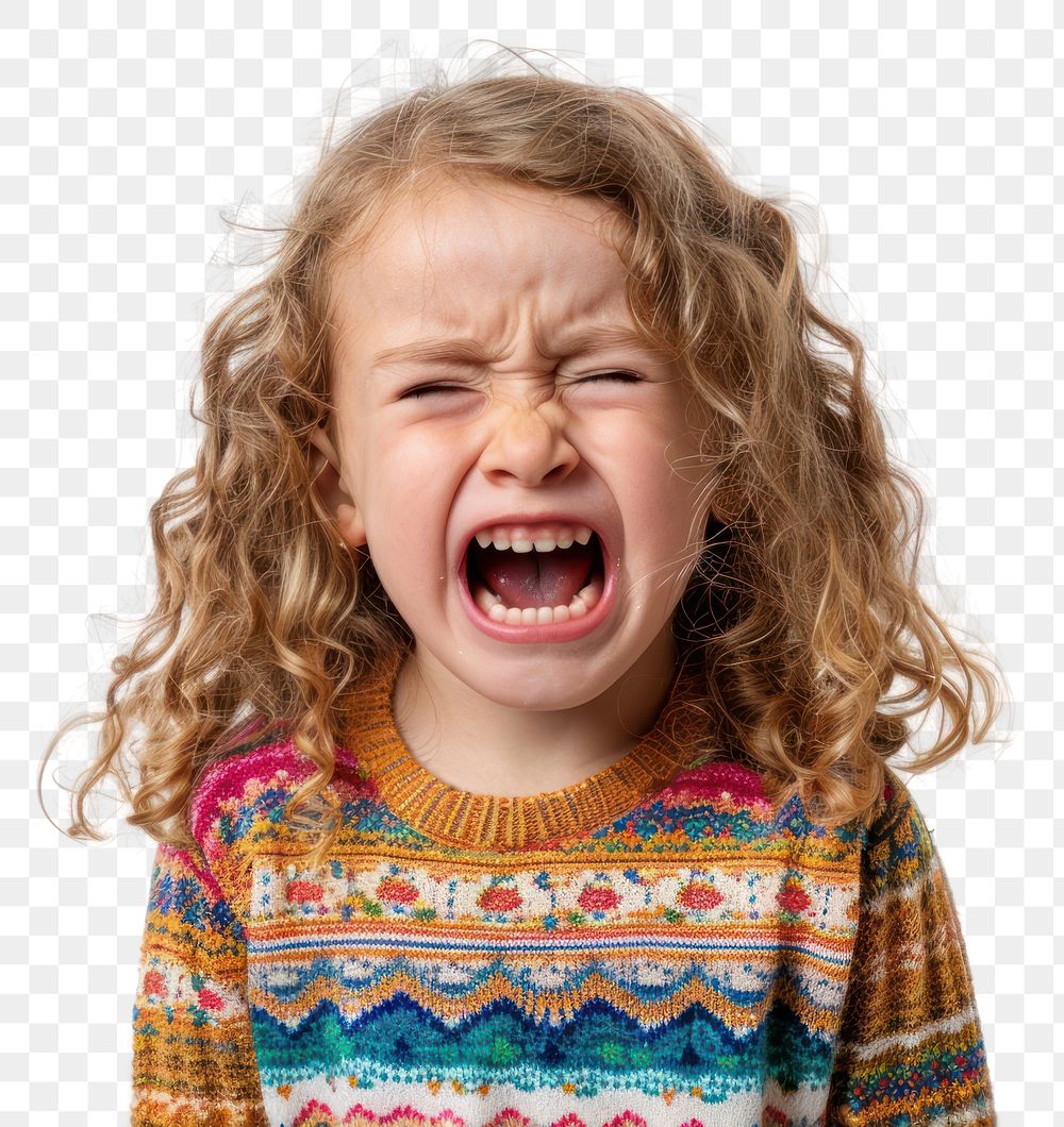 PNG Kid girl crying shouting | Free PNG - rawpixel