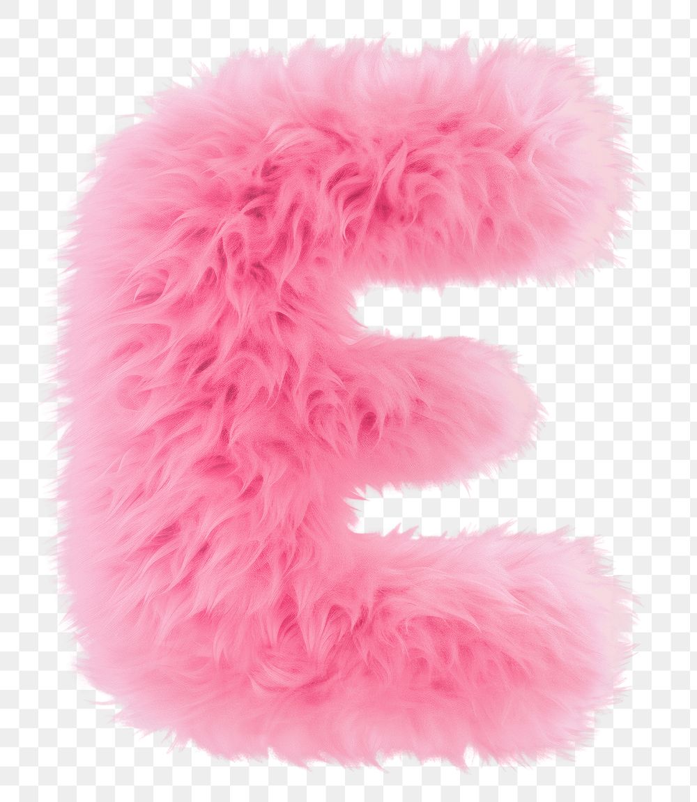 PNG Fur letter E pink | Free PNG - rawpixel