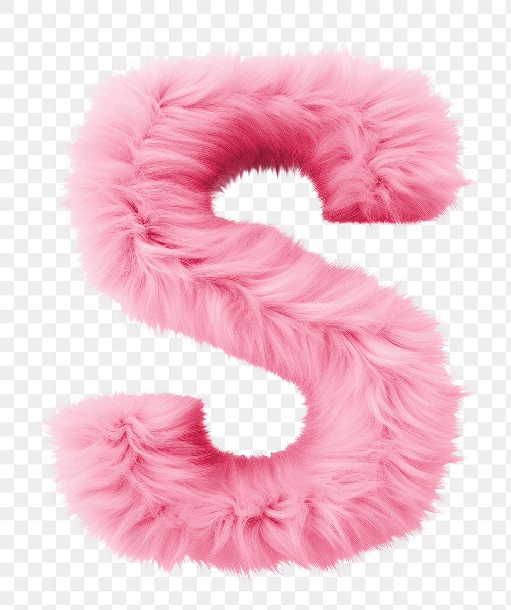 PNG Fur letter S pink | Premium PNG - rawpixel
