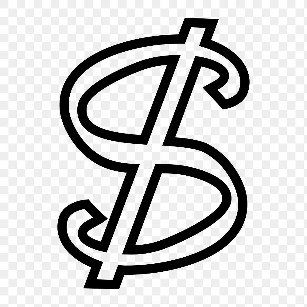 Dollar sign png abstract shape, | Free PNG - rawpixel