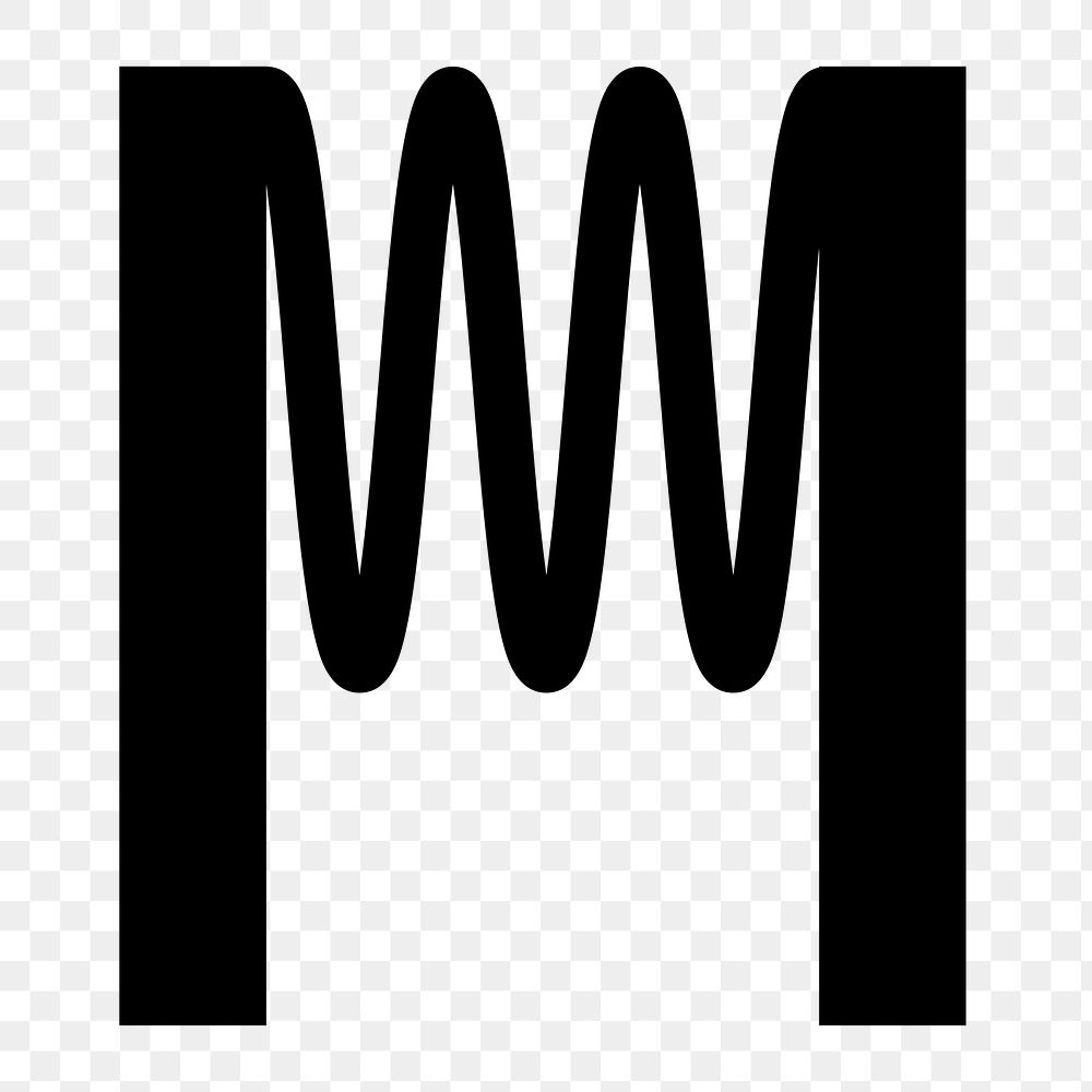 Letter M png abstract shaped | Free PNG - rawpixel