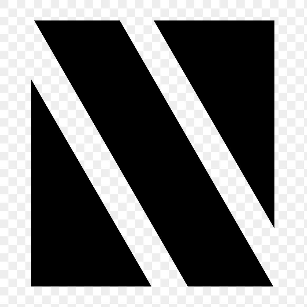Letter N png abstract shaped | Free PNG - rawpixel
