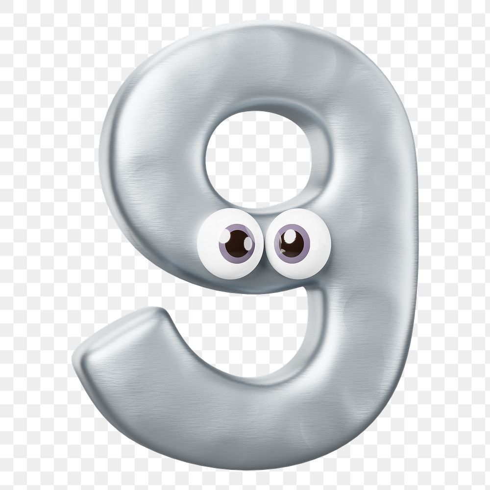 Number 9 png character font, | Free PNG - rawpixel
