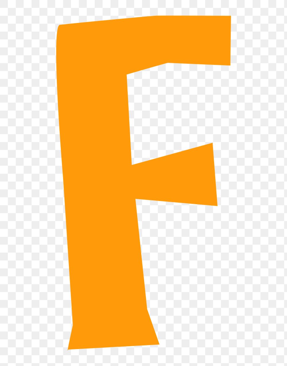 Letter F png orange paper | Free PNG - rawpixel