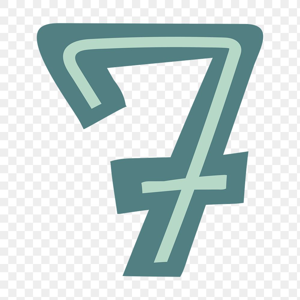 PNG Number 7 hand drawn | Free PNG - rawpixel