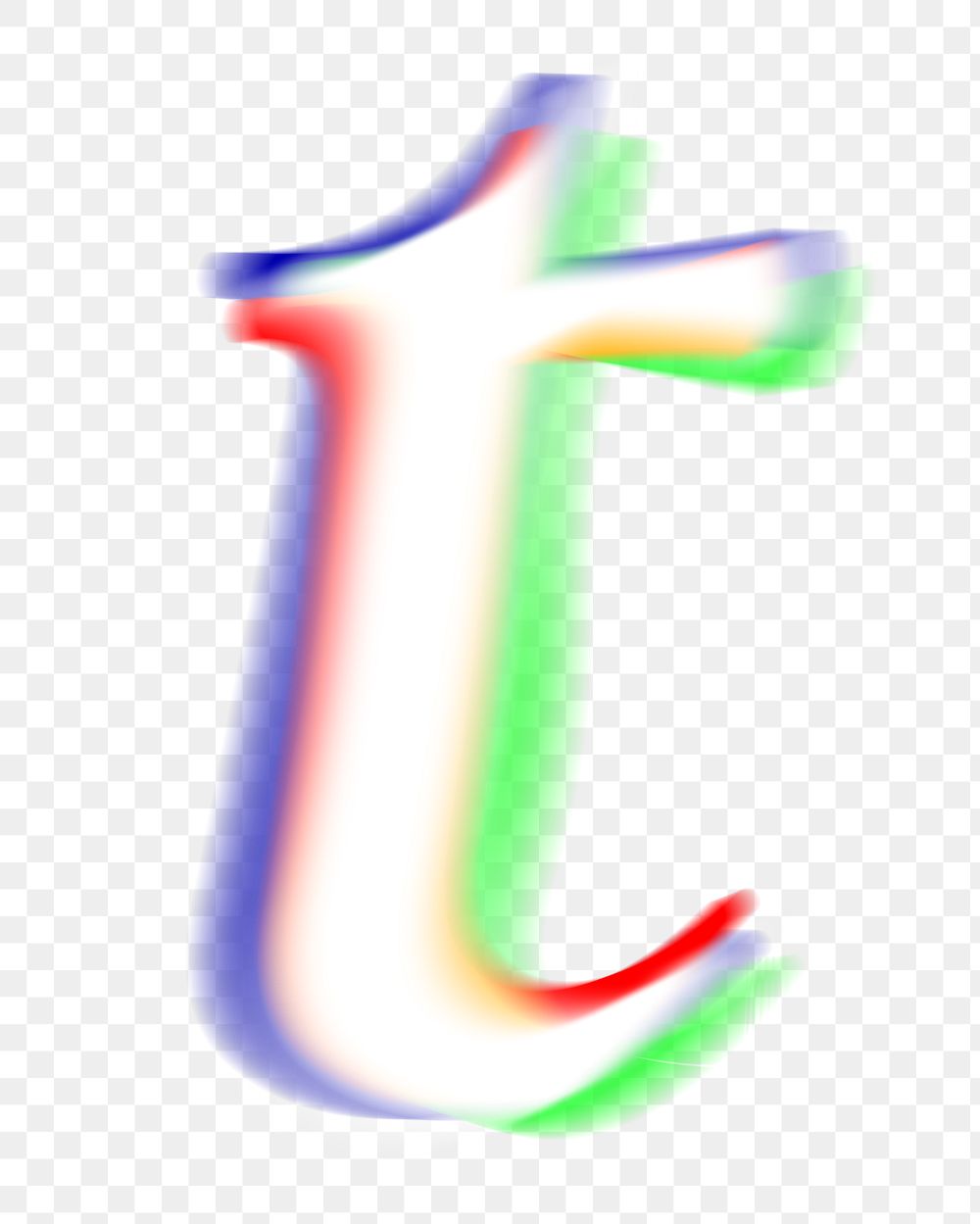 Letter t png offset color | Free PNG - rawpixel